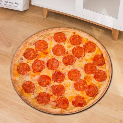 China Pizza Biscuit Circular Area Rugs Computer Chair Floor Mat for sale