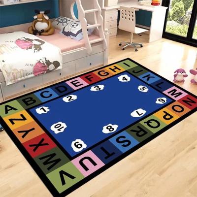 Cina Parcheggio della coperta di Crystal Velvet Kindergarten Children Playroom Mat Crawling Carpet in vendita