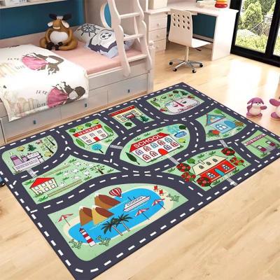 Cina Parcheggio della coperta di Crystal Velvet Kindergarten Children Playroom Mat Crawling Carpet in vendita