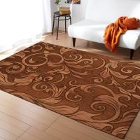 China Customizable Round Non-Slip Checkered Carpet 100% Polyester Machine Washable for sale