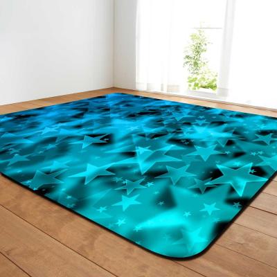 Cina Pavimento Mat Machine Washable della sala da pranzo del salone del motivo a stelle di rettangolo in vendita