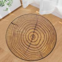 China Custom Size Round Polyester Carpet Rug 80cm 120cm Marble Pattern Floor Mat for Bedroom Office for sale