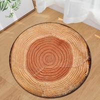China Custom Size Round Polyester Carpet Rug 80cm 120cm Marble Pattern Floor Mat for Bedroom Office for sale