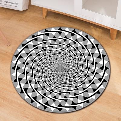Cina salone rotondo Sofa Floor Carpet della stuoia della sedia del modello geometrico 3D in vendita