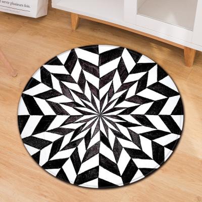 Cina salone rotondo Sofa Floor Carpet della stuoia della sedia del modello geometrico 3D in vendita