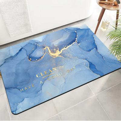 Cina Modello di marmo di lusso leggero 40*60cm della diatomea del fango del tappeto impermeabile molle del bagno in vendita