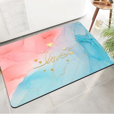 Cina Modello di marmo di lusso leggero 40*60cm della diatomea del fango del tappeto impermeabile molle del bagno in vendita