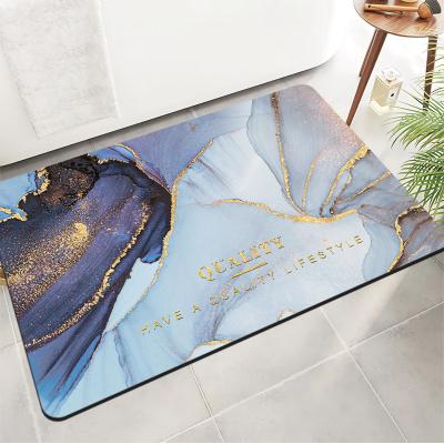 Cina Modello di marmo di lusso leggero 40*60cm della diatomea del fango del tappeto impermeabile molle del bagno in vendita