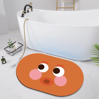 Cina Stuoia dell'interno 40*60cm dell'entrata di espressione del tappeto impermeabile ovale del bagno 45*70cm in vendita