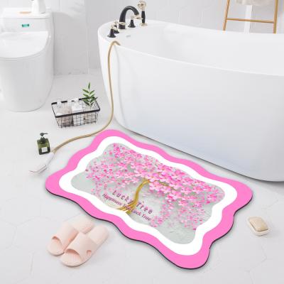 Cina Stuoia impermeabile del pavimento del fumetto del velluto di tecnologia del tappeto del bagno della cucina della toilette in vendita