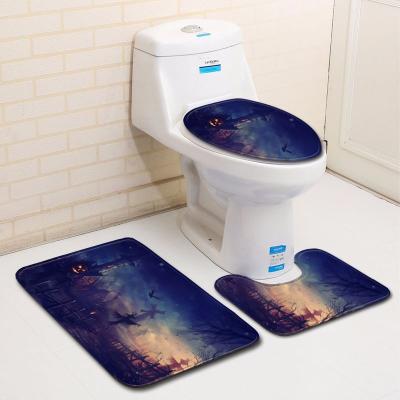 Cina insieme della coperta della toilette di Mat Set Absorbent Non Slip della toilette di 45cm*75cm in vendita