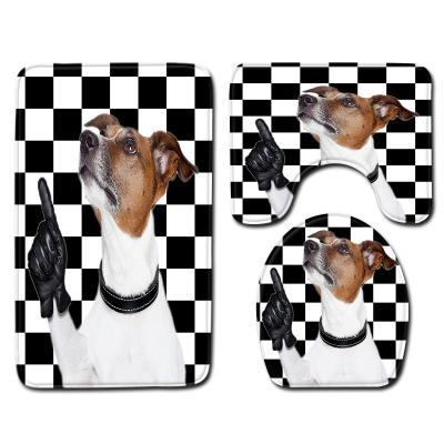 Cina Insieme sveglio creativo della copertura del carro armato della toilette del cane di Cat Toilet Mat Set Personalized in vendita