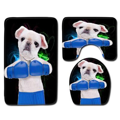Cina Insieme sveglio creativo della copertura del carro armato della toilette del cane di Cat Toilet Mat Set Personalized in vendita
