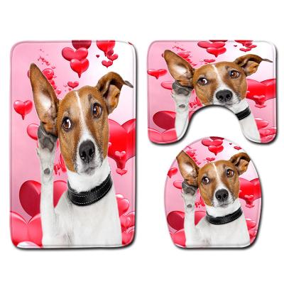 Cina Insieme sveglio creativo della copertura del carro armato della toilette del cane di Cat Toilet Mat Set Personalized in vendita