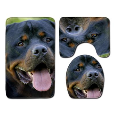 Cina Insieme sveglio creativo della copertura del carro armato della toilette del cane di Cat Toilet Mat Set Personalized in vendita