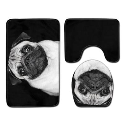 Cina Insieme sveglio creativo della copertura del carro armato della toilette del cane di Cat Toilet Mat Set Personalized in vendita