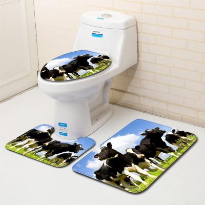 Cina Insieme sveglio creativo della copertura del carro armato della toilette del cane di Cat Toilet Mat Set Personalized in vendita