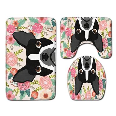 Cina Insieme sveglio creativo della copertura del carro armato della toilette del cane di Cat Toilet Mat Set Personalized in vendita