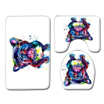 Cina Insieme sveglio creativo della copertura del carro armato della toilette del cane di Cat Toilet Mat Set Personalized in vendita