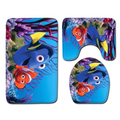 Cina Insieme sveglio creativo della copertura del carro armato della toilette del cane di Cat Toilet Mat Set Personalized in vendita