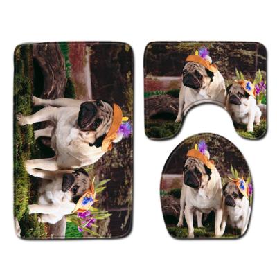 Cina Insieme sveglio creativo della copertura del carro armato della toilette del cane di Cat Toilet Mat Set Personalized in vendita