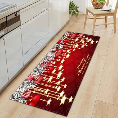 Cina Tappeto lavabile della cucina della striscia lunga di Natale per Sofa Area in vendita