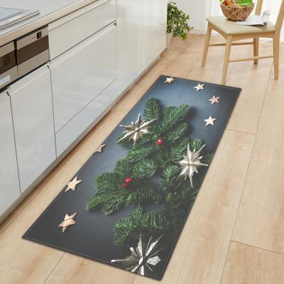 Cina Tappeto lavabile della cucina della striscia lunga di Natale per Sofa Area in vendita
