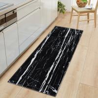 China Custom Size Polyester Marble Pattern Kitchen Floor Mat 40x120cm Long Square Doormat for sale