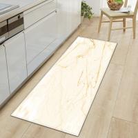 China Custom Size Polyester Marble Pattern Kitchen Floor Mat 40x120cm Long Square Doormat for sale
