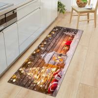 China Christmas Tree Kitchen Floor Mat Fatigue Runner Machine Washable 40x120cm Polyester for sale