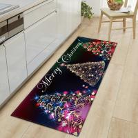 China Christmas Tree Kitchen Floor Mat Fatigue Runner Machine Washable 40x120cm Polyester for sale