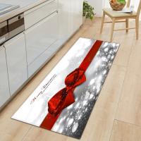 China Christmas Tree Kitchen Floor Mat Fatigue Runner Machine Washable 40x120cm Polyester for sale