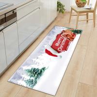 China Christmas Tree Kitchen Floor Mat Fatigue Runner Machine Washable 40x120cm Polyester for sale