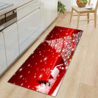 China Christmas Tree Kitchen Floor Mat Fatigue Runner Machine Washable 40x120cm Polyester for sale