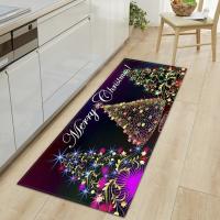 China Christmas Tree Kitchen Floor Mat Fatigue Runner Machine Washable 40x120cm Polyester for sale