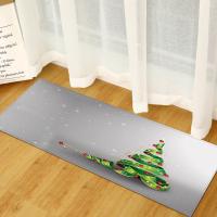 China Christmas Tree Kitchen Floor Mat Fatigue Runner Machine Washable 40x120cm Polyester for sale