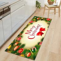China Christmas Tree Kitchen Floor Mat Fatigue Runner Machine Washable 40x120cm Polyester for sale