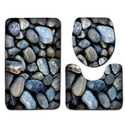 Cina La pietra ha stampato 3 la coperta del bagno che del pc ha messo la coperta della copertura di Seat della toilette di 45*75cm in vendita