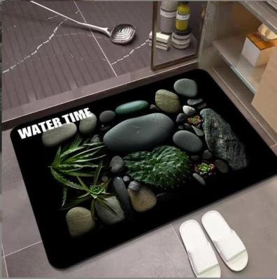 Cina Matera per pavimenti da bagno in pietra ad espansione Cartoon Pebble Diatom Matera per pavimenti in fango Assorbente di olio da cucina in vendita