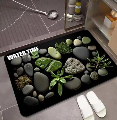 Cina Matera per pavimenti da bagno in pietra ad espansione Cartoon Pebble Diatom Matera per pavimenti in fango Assorbente di olio da cucina in vendita