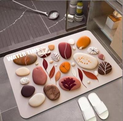 Cina Matera per pavimenti da bagno in pietra ad espansione Cartoon Pebble Diatom Matera per pavimenti in fango Assorbente di olio da cucina in vendita