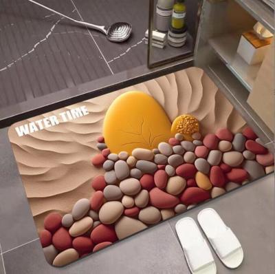 Cina Matera per pavimenti da bagno in pietra ad espansione Cartoon Pebble Diatom Matera per pavimenti in fango Assorbente di olio da cucina in vendita