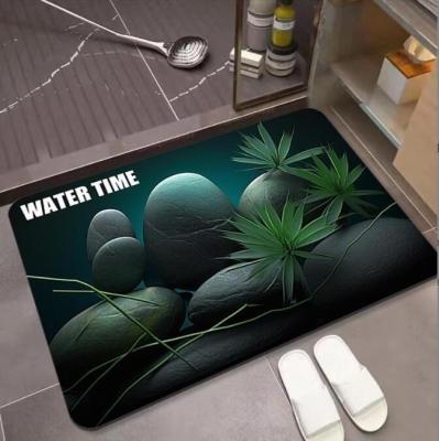 Cina Matera per pavimenti da bagno in pietra ad espansione Cartoon Pebble Diatom Matera per pavimenti in fango Assorbente di olio da cucina in vendita