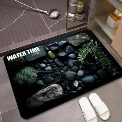 Cina Matera per pavimenti da bagno in pietra ad espansione Cartoon Pebble Diatom Matera per pavimenti in fango Assorbente di olio da cucina in vendita
