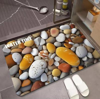 Cina Matera per pavimenti da bagno in pietra ad espansione Cartoon Pebble Diatom Matera per pavimenti in fango Assorbente di olio da cucina in vendita