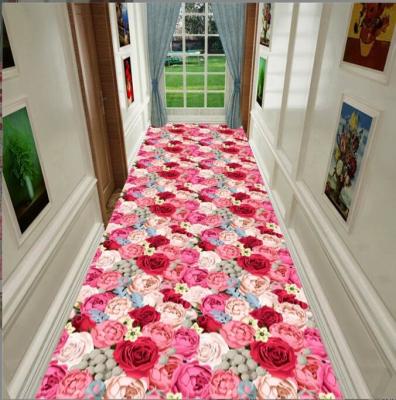 Cina Plants And Flowers Commercial Floor Mat Entrance Corridor Stairway Hotel Mat in vendita
