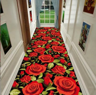 Cina Plants And Flowers Commercial Floor Mat Entrance Corridor Stairway Hotel Mat in vendita