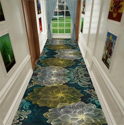 Cina Plants And Flowers Commercial Floor Mat Entrance Corridor Stairway Hotel Mat in vendita