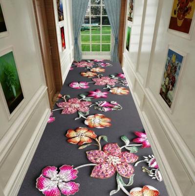 Cina Plants And Flowers Commercial Floor Mat Entrance Corridor Stairway Hotel Mat in vendita