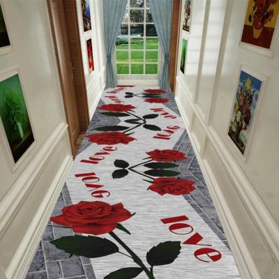 Cina Plants And Flowers Commercial Floor Mat Entrance Corridor Stairway Hotel Mat in vendita